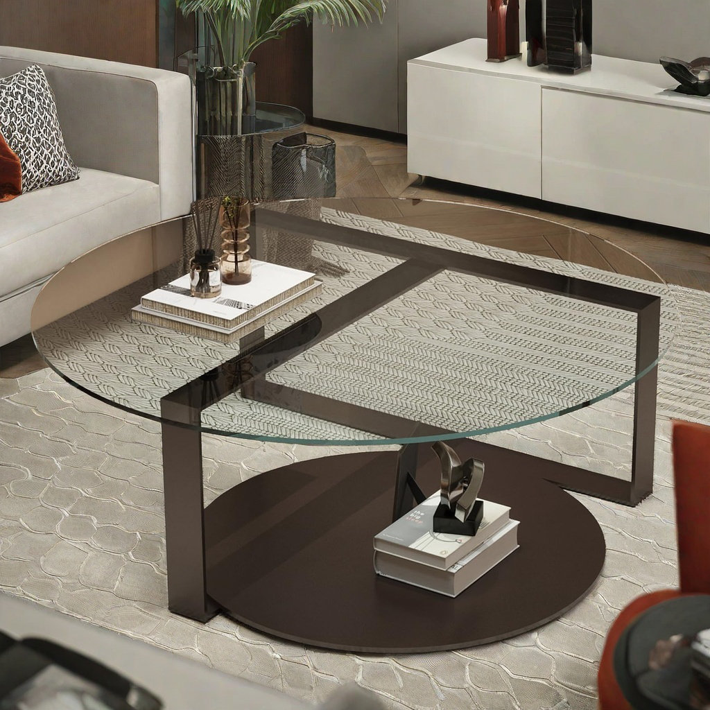 Lark Manor Transparent Glass Dining Table Top, Round Glass Table Top, Multipurpose Flat Polished ...